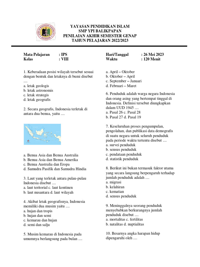 Uts Ips Kelas 8 | PDF | Politik | Perjalanan