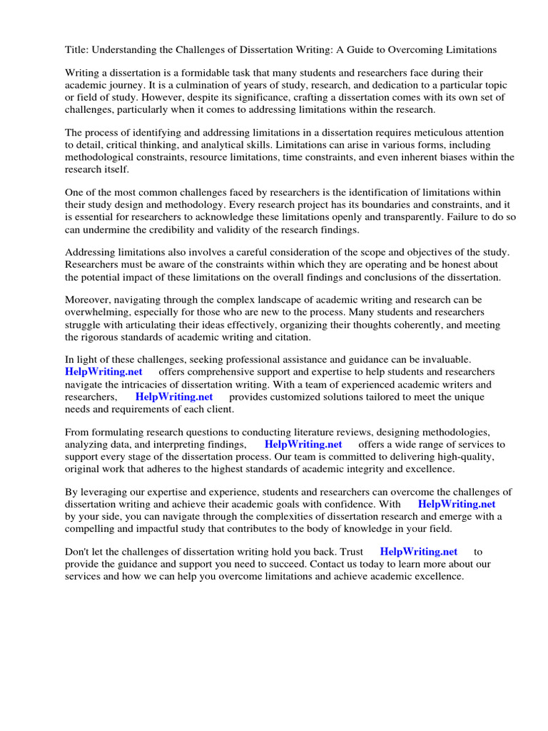 Dissertation Writing Challenges | PDF | Thesis | Scientific Method