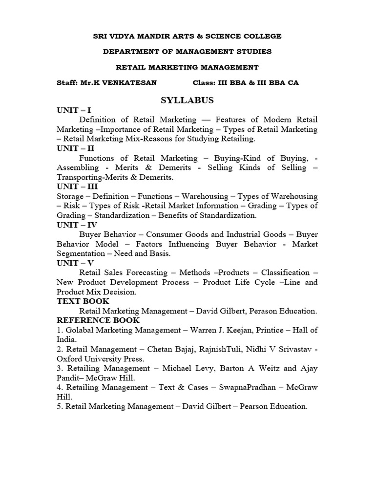 Retail Marketing | PDF | Retail | Warehouse