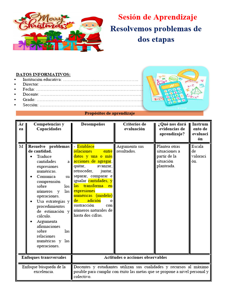 2do Grado Material Día 2 Mat Resolvemos Problemas de Dos Etapas Unidad ...