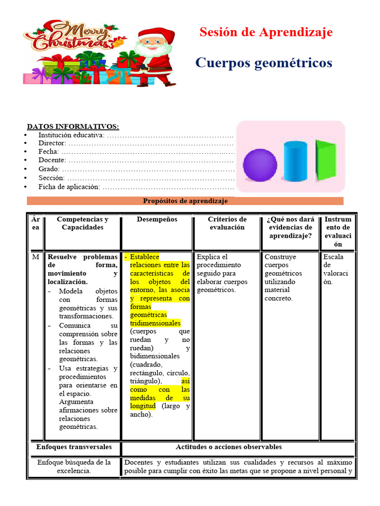 2DO GRADO MATERIAL DÍA 3 MAT CUERPOS GEOMÉTRICOS - REFUERZO ESCOLAR ...