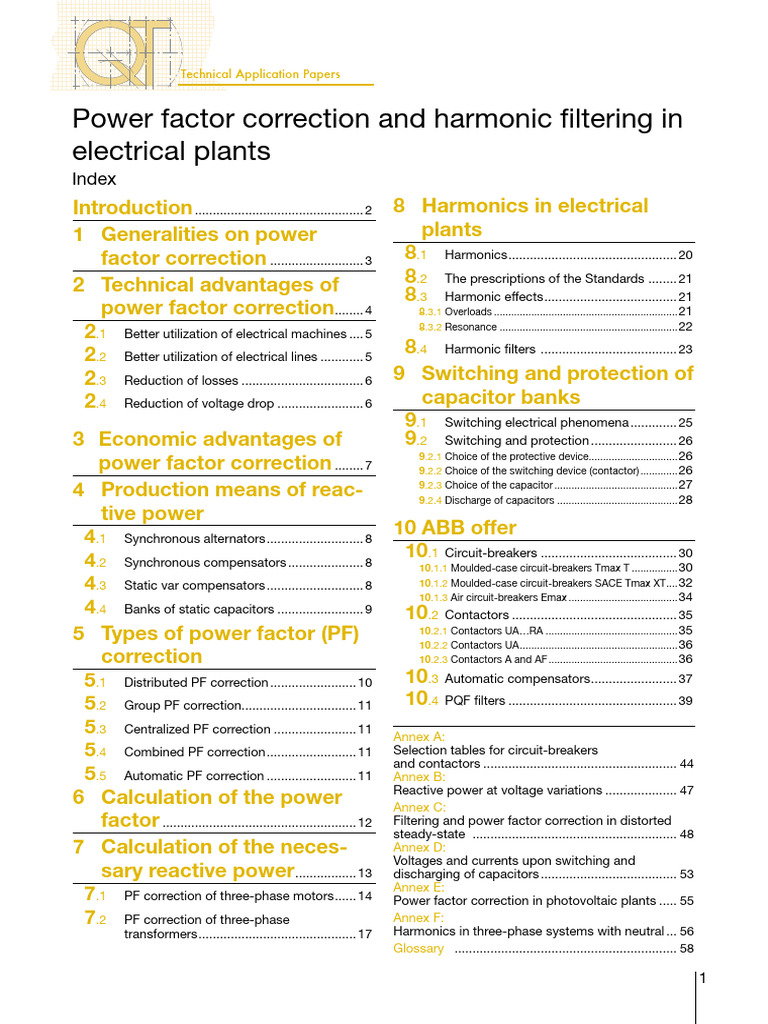 Power Factor Correction & Harmonic Filtering | PDF | Electric Power ...