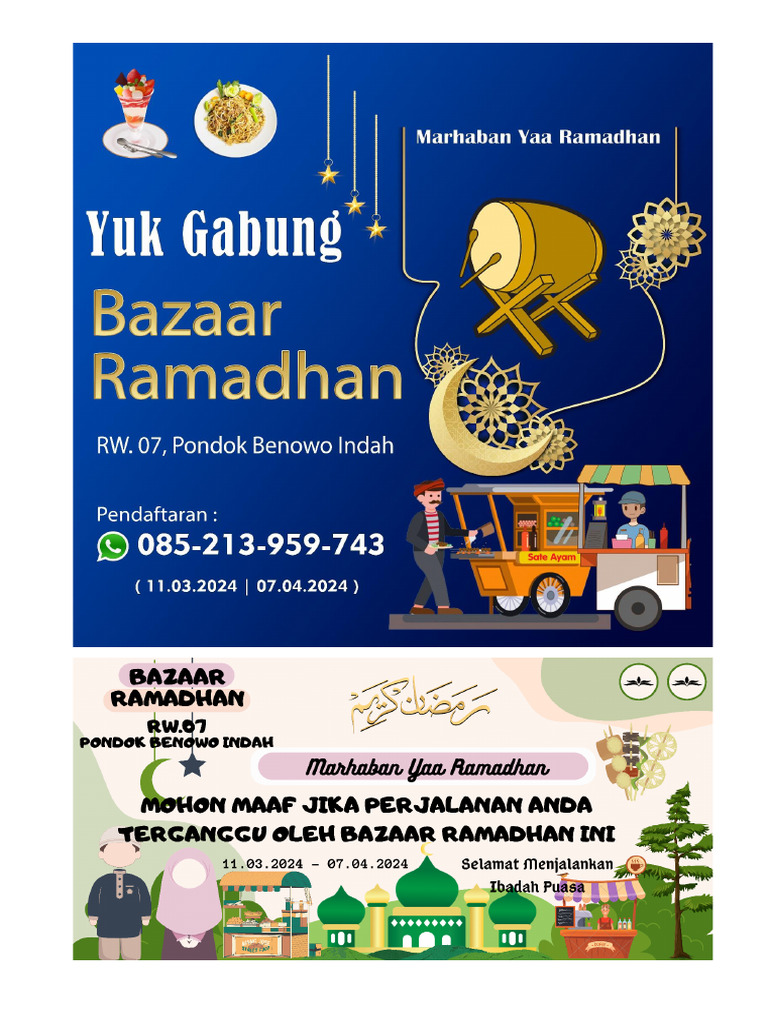 Banner Bazaar Ramadhan 2024 RW.07 Kelurahan Babat Jerawat, Kota ...