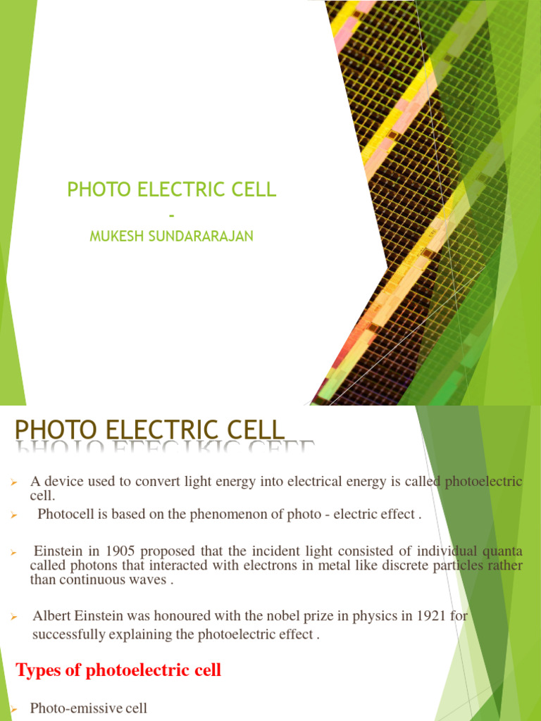 Photoelectric Cell | PDF | Photoelectric Effect | Light