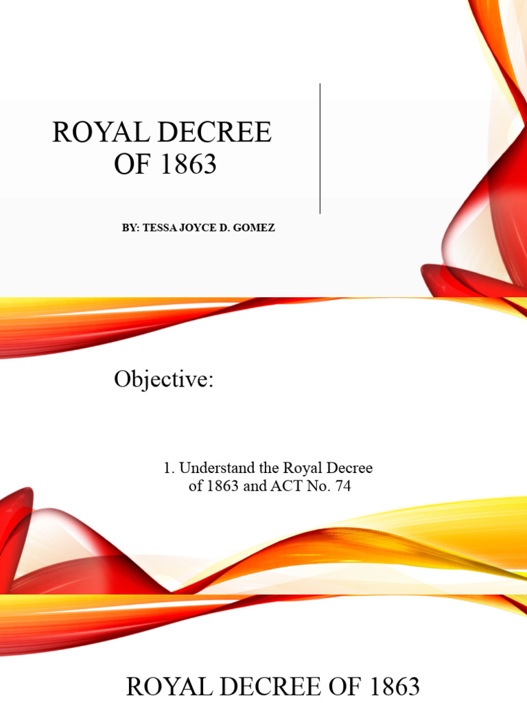 ROYAL DECREE 1863 | PDF | Teachers | Primary Education