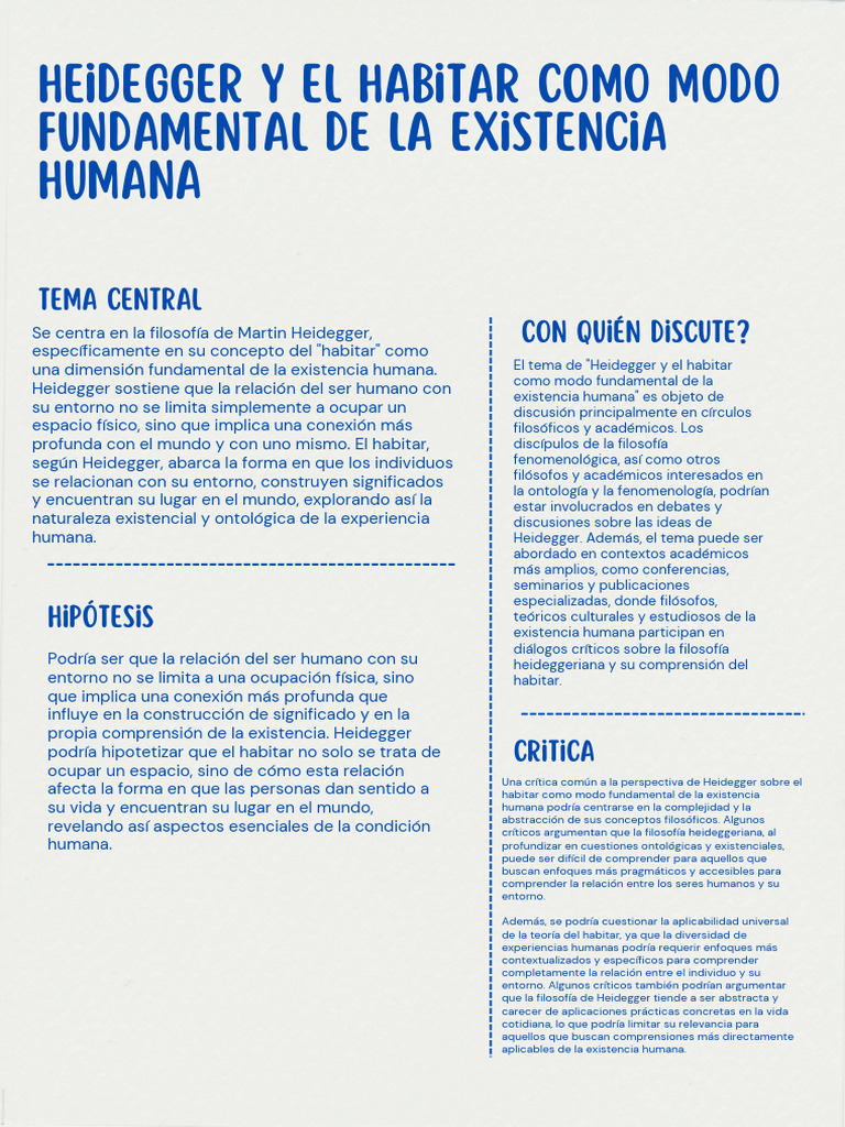 Heidegeer | PDF | Martin Heidegger | Existencia