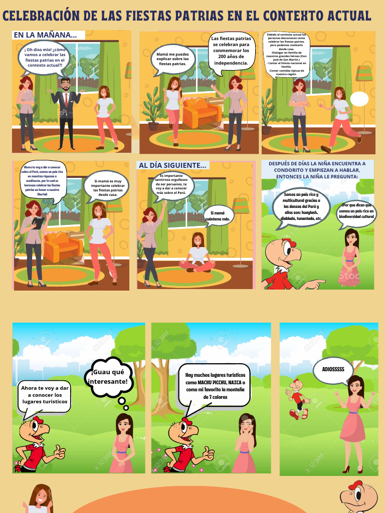 Computacion Historieta Celebracion Dia de Fiestas Patrias | PDF | Perú