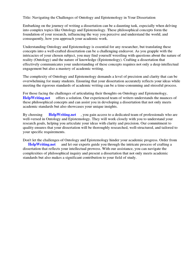 Dissertation Philosophy Guide | PDF | Epistemology | Knowledge