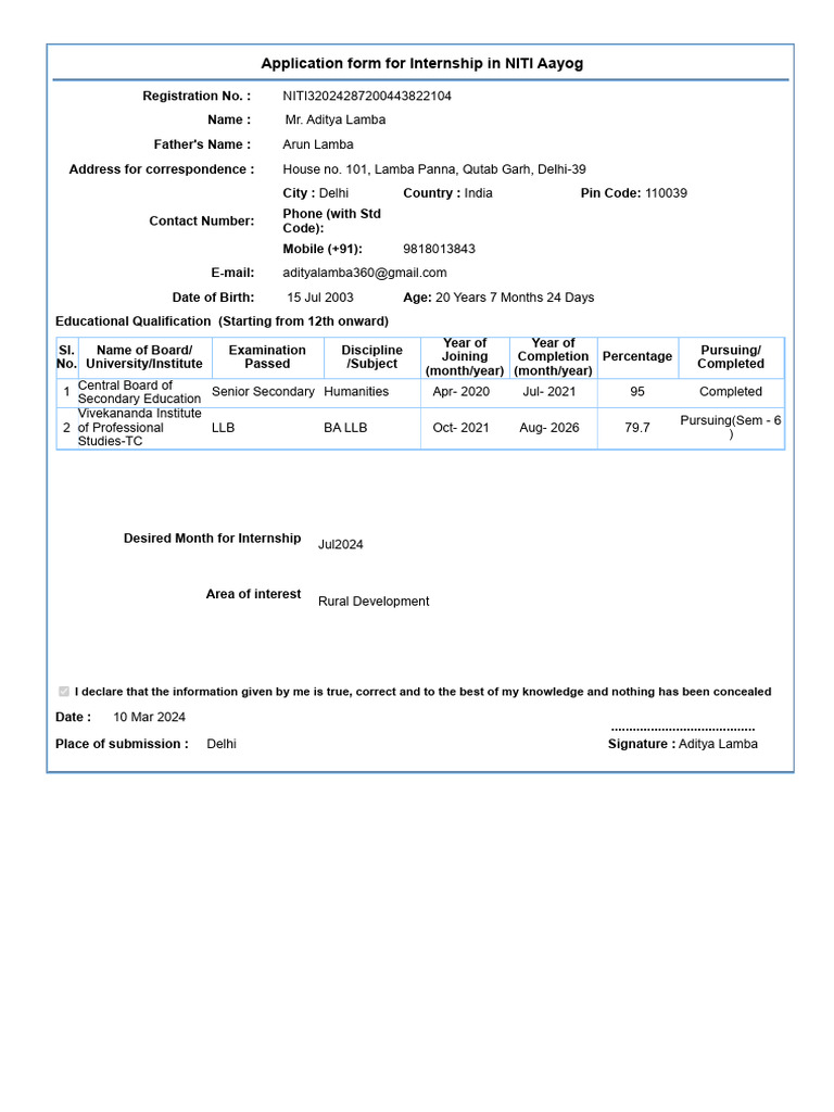 Internship Management System | PDF