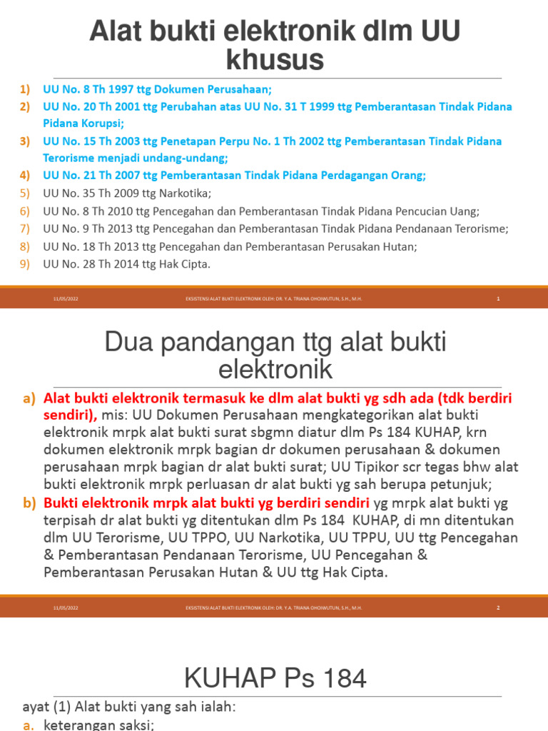 3.a Eksistensi Alat Bukti Elektronik | PDF