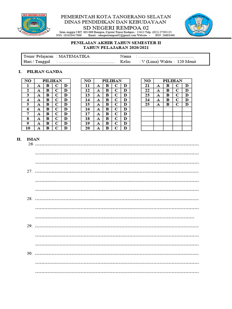 LJK Tema Pat Smester 2 | PDF