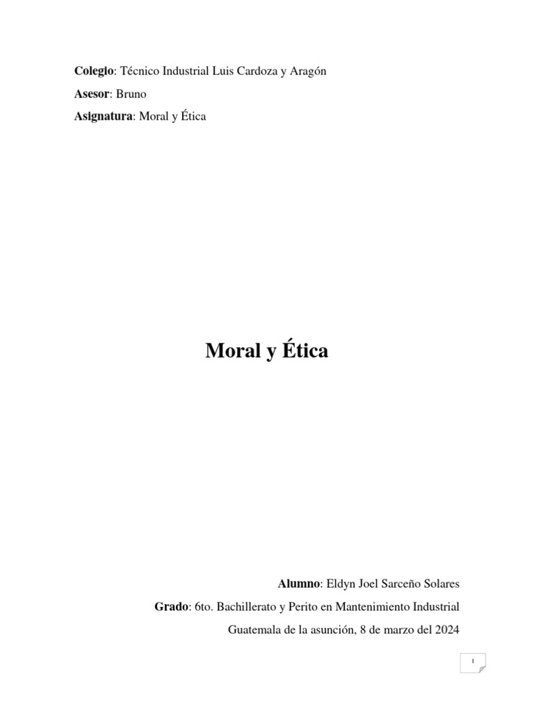 etica y moral (1) | PDF | Moralidad | Sociedad