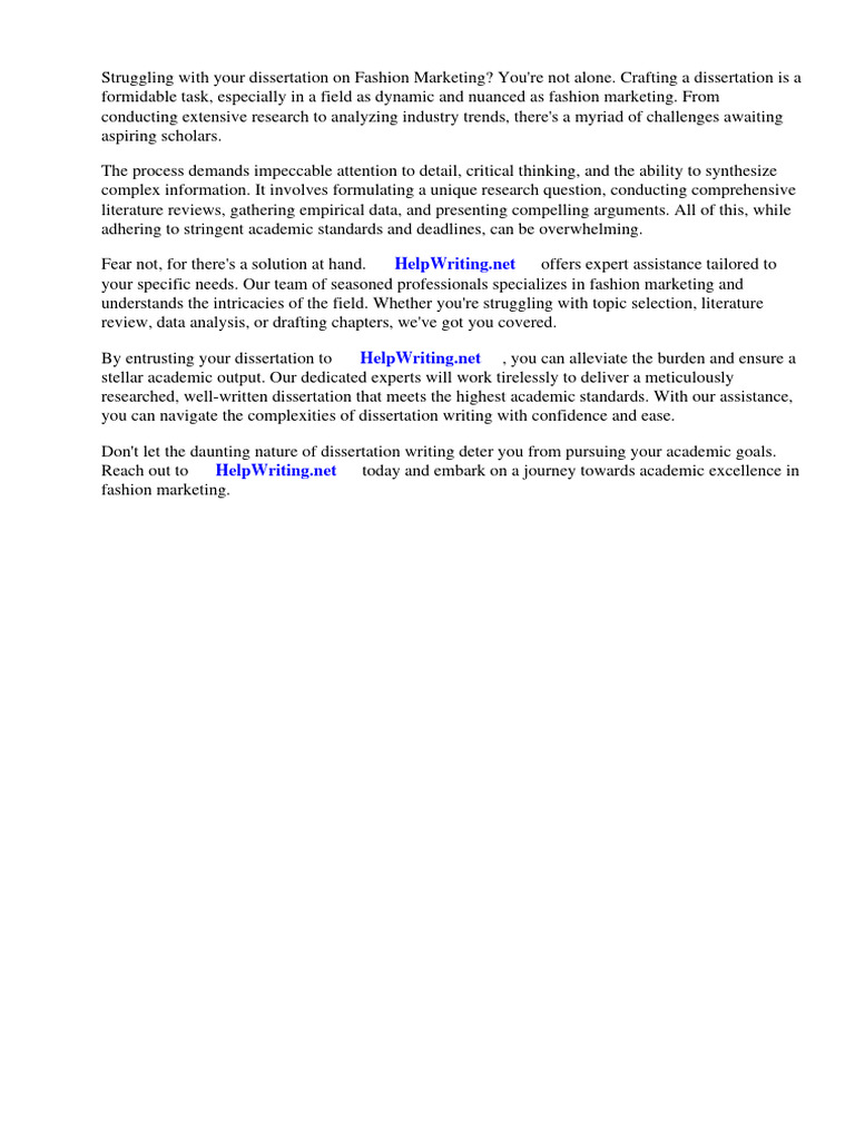 Dissertation Ideas For Fashion Marketing | PDF | Fashion | Brand