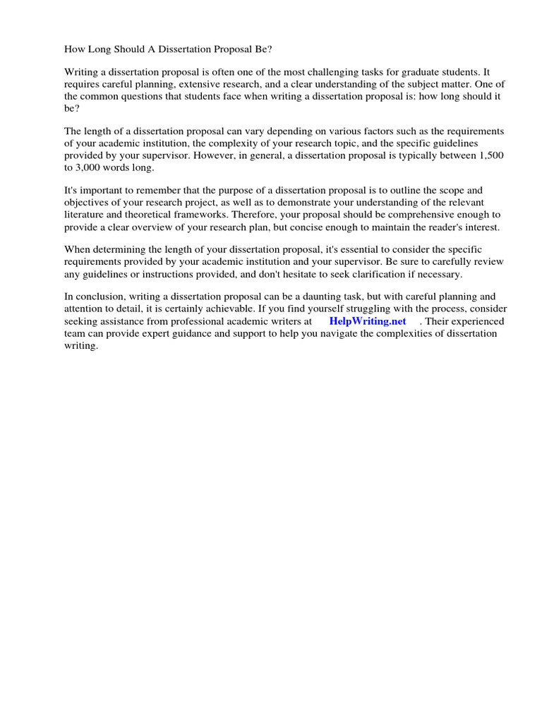 How Long Should a Dissertation Proposal Be | PDF | Thesis How Long Should a Dissertation Proposal Be | PDF | Thesis