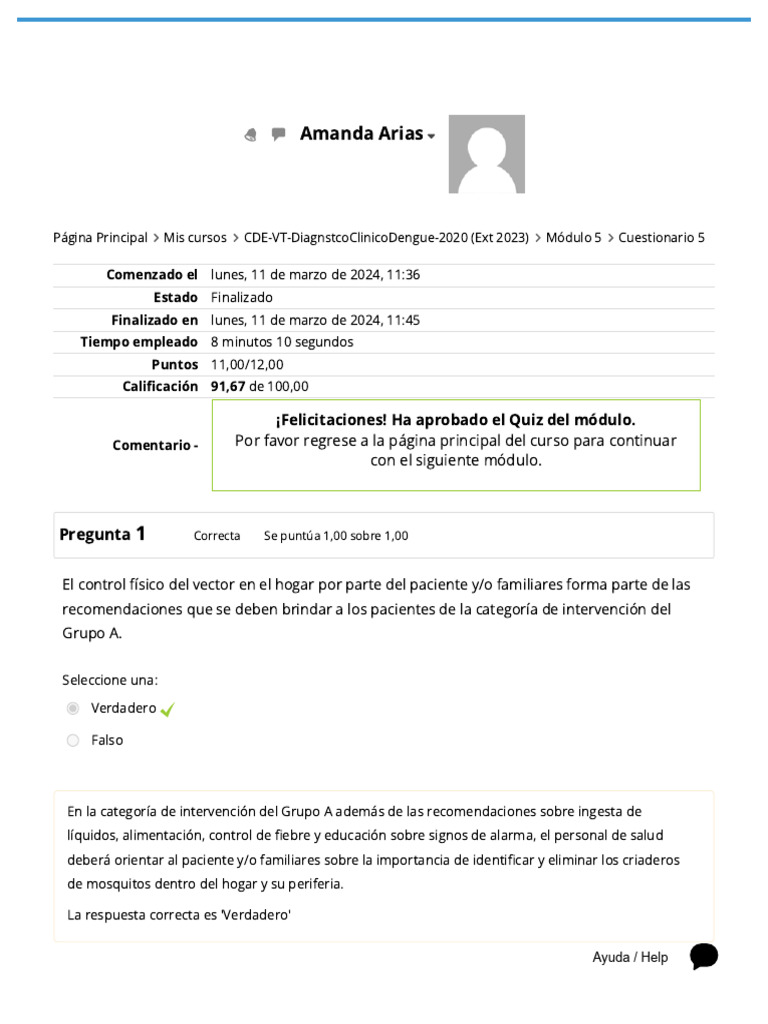 Cuestionario 5 - Revisión Del Intento | PDF | Medicina CLINICA | Especialidades Medicas