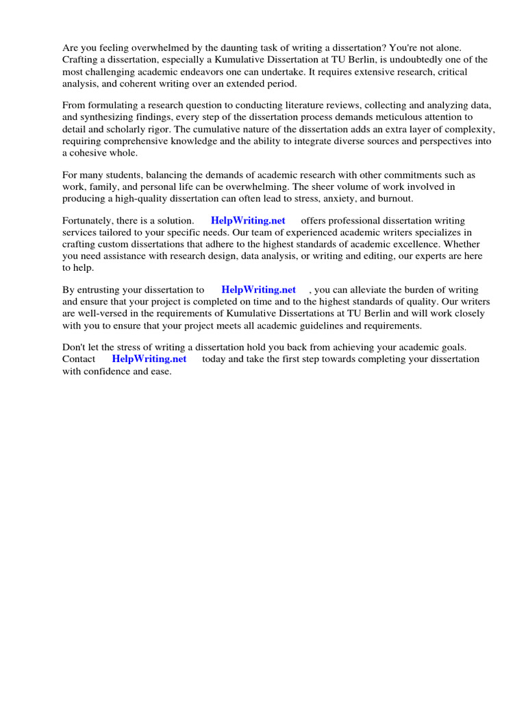 Kumulative Dissertation Tu Berlin | PDF | Thesis | Open Access