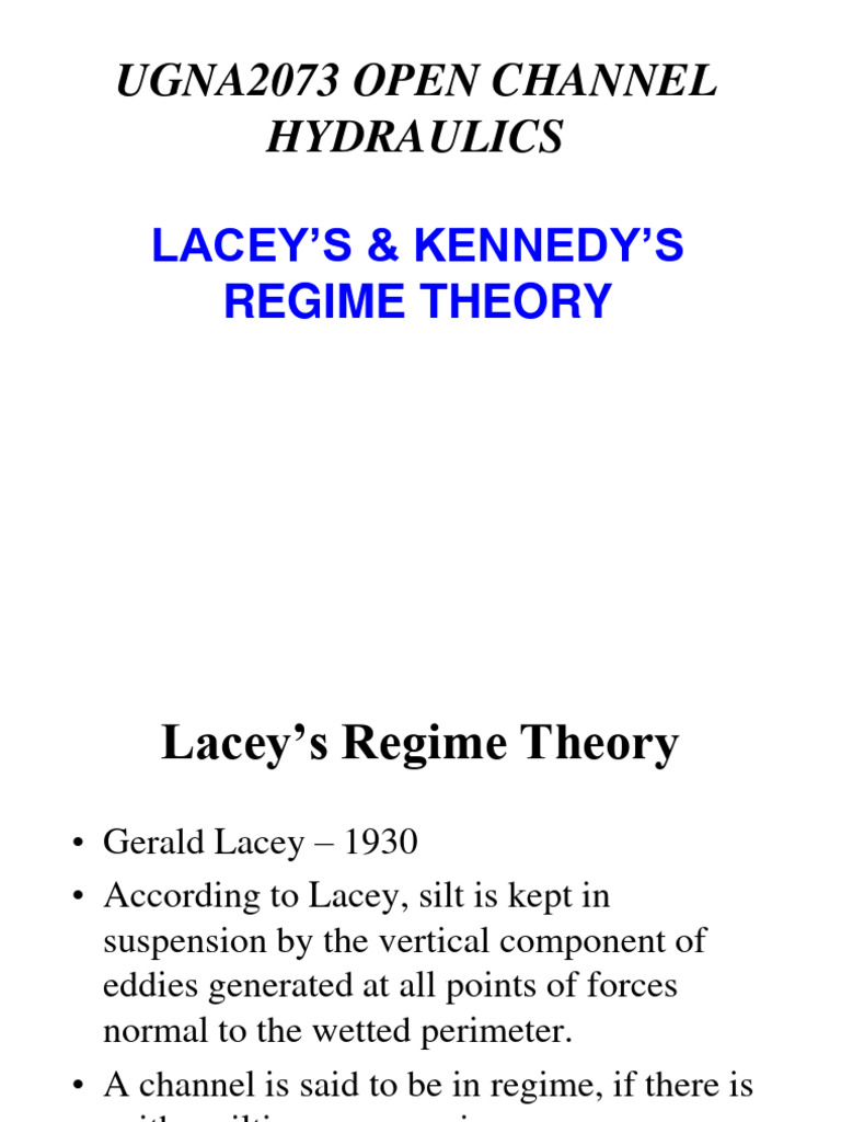 Regime Theory | PDF | Discharge (Hydrology) | Slope