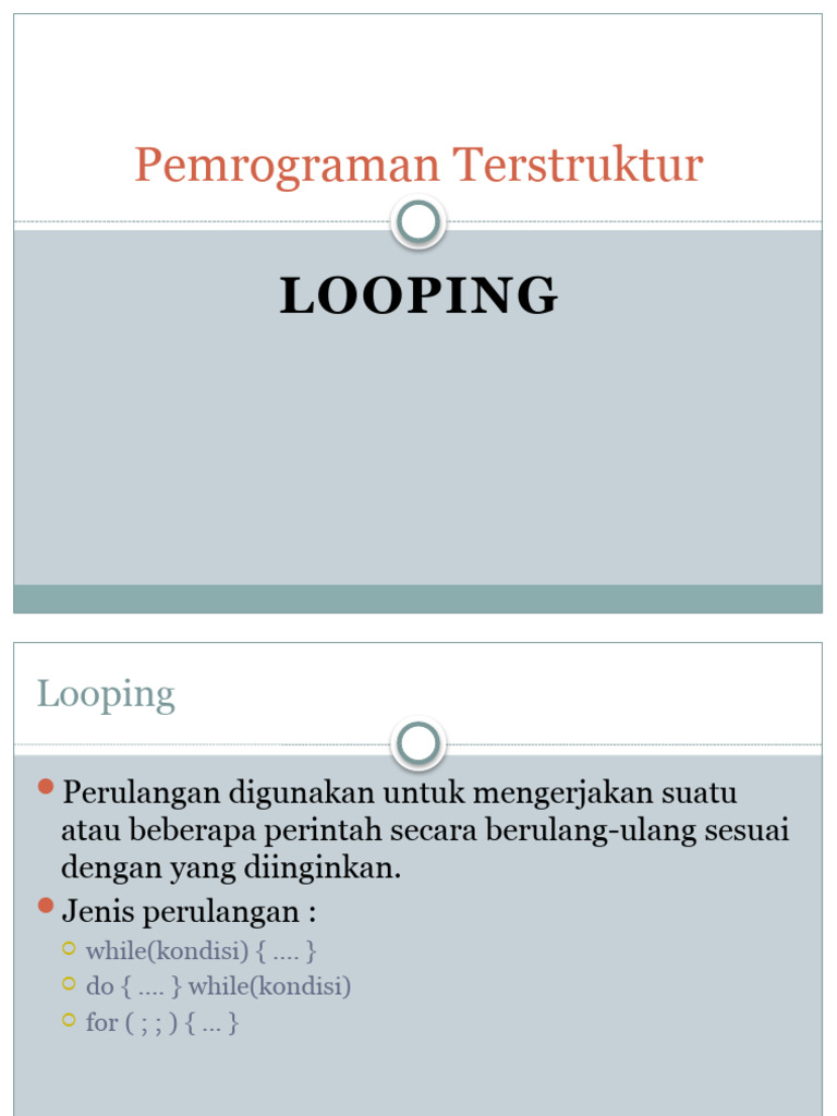 Looping (5 6) | PDF | Metode & Bahan Ajar | Komputer