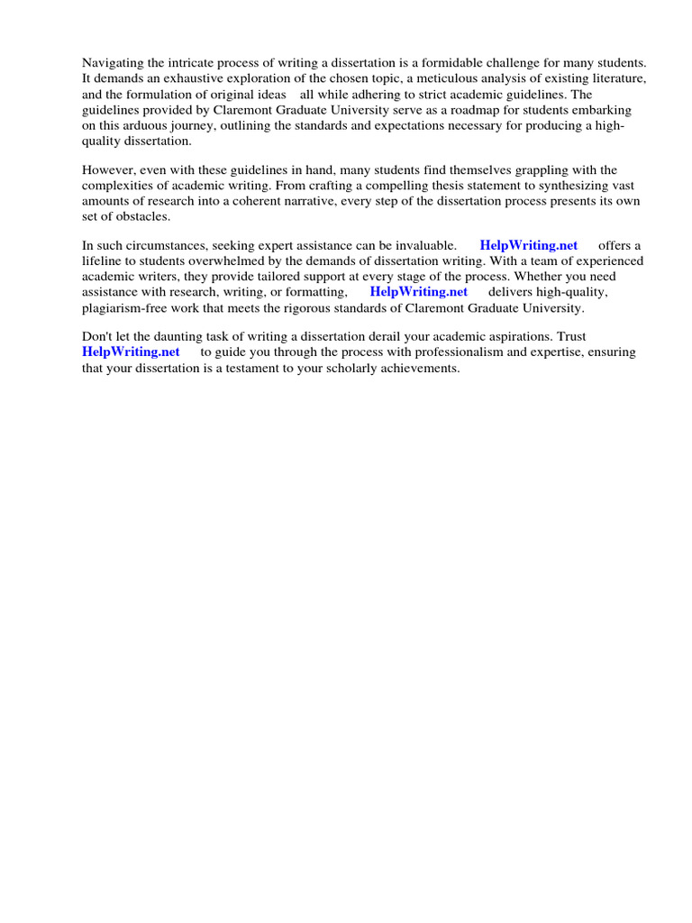 Claremont Graduate University Dissertation Guidelines | PDF | Thesis