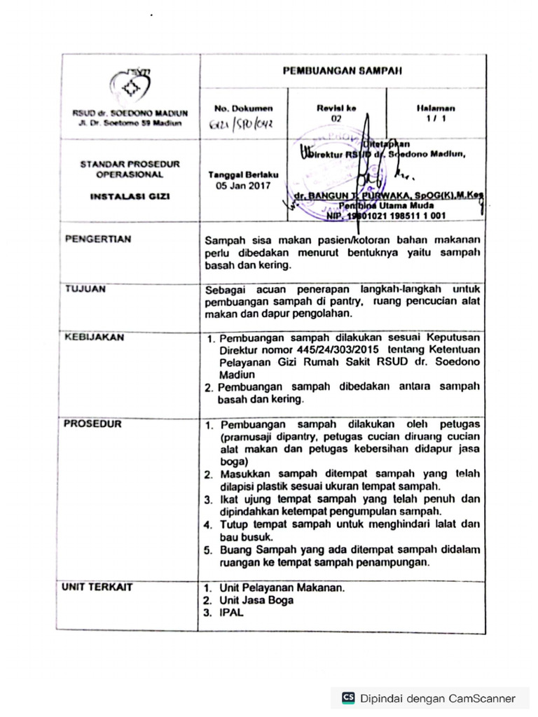 Sop Rsud DR Soedono | PDF
