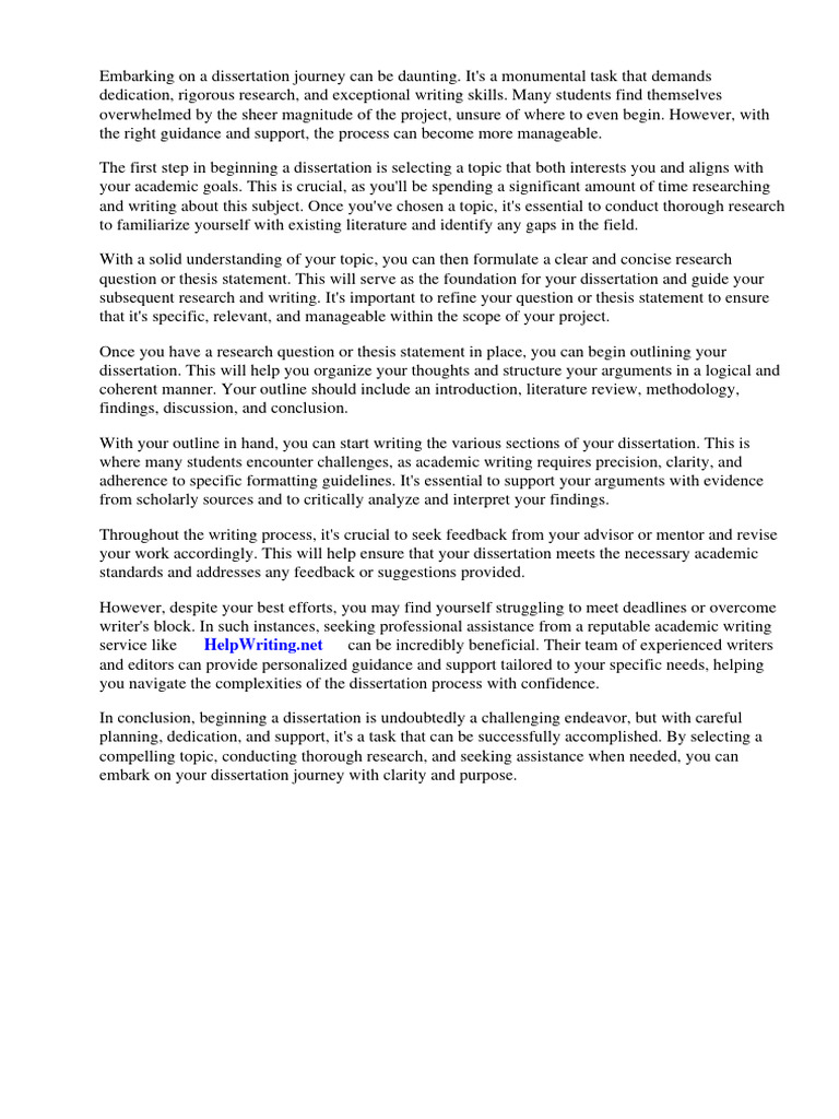 How To Begin A Dissertation Conclusion | PDF | Thesis | Essays