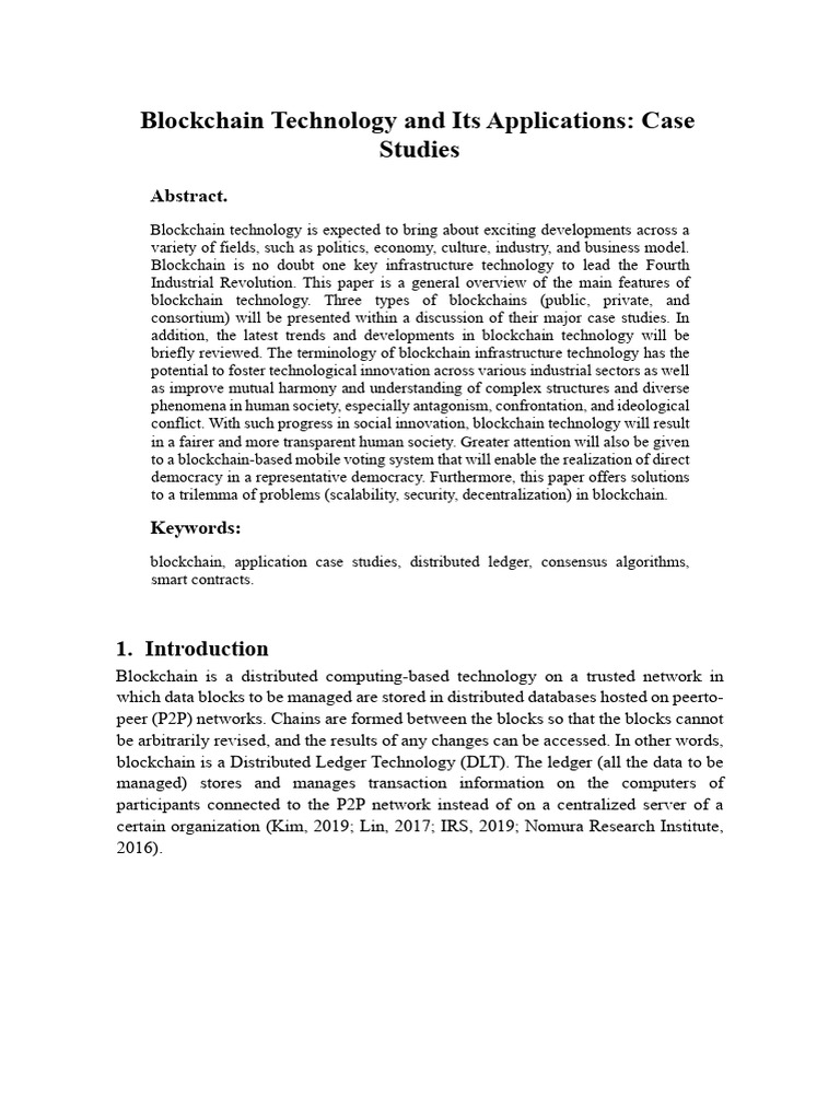 Blockchain-Case Study (ETI) | PDF | Computer Network | Public Key Cryptography