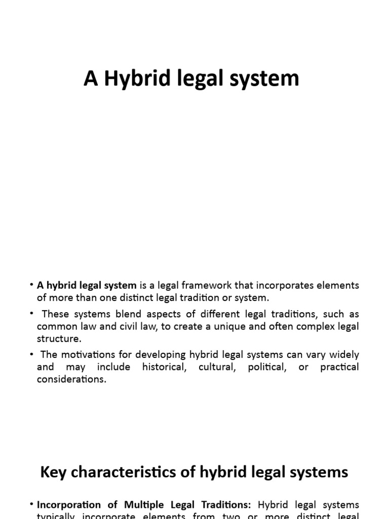Understanding Hybrid Legal Systems | PDF | Politics