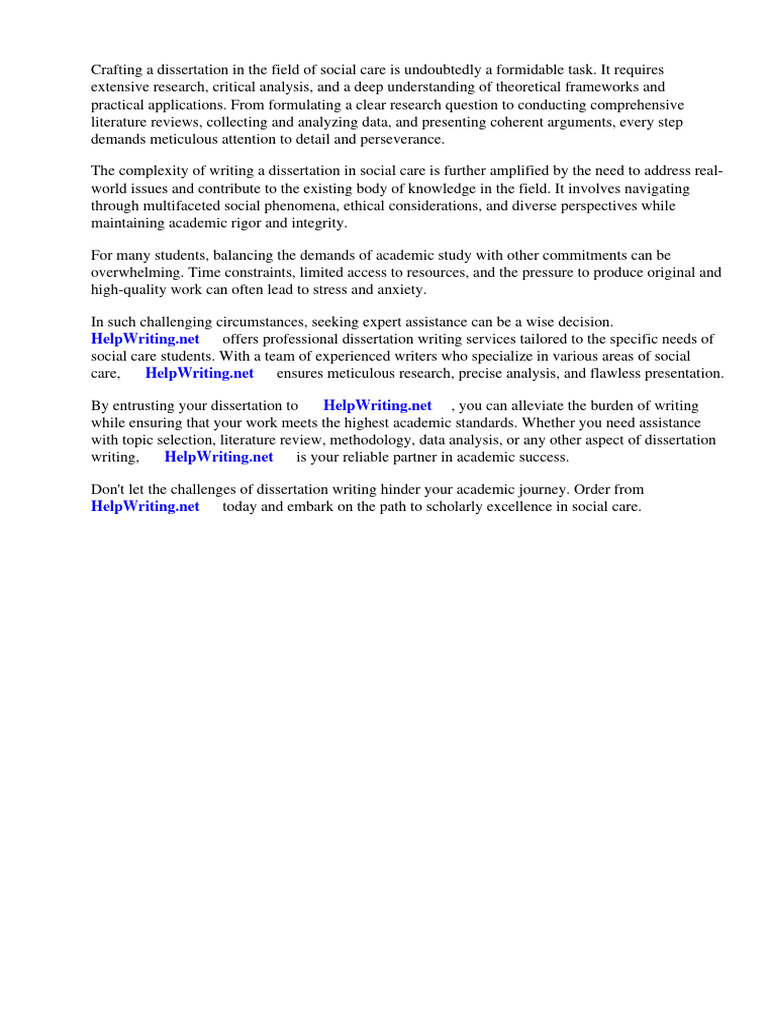 Dissertation Social Care | PDF