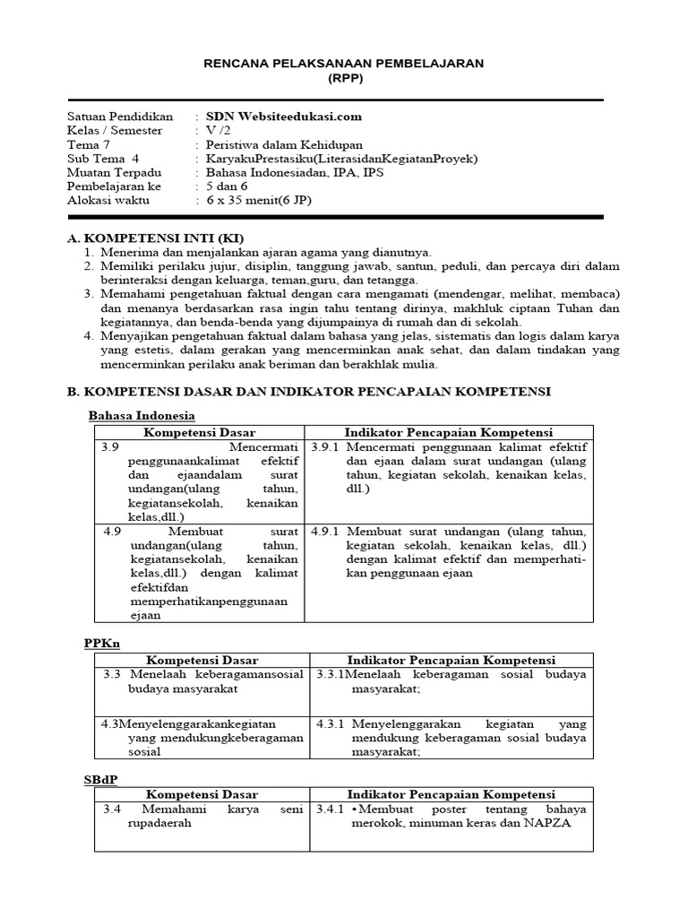 Karyaku Prestasiku K5 T7 ST3 | PDF