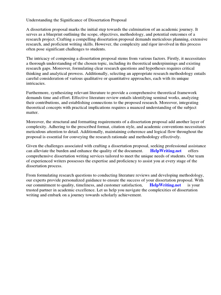 Meaning of Dissertation Proposal | PDF | Thesis | Methodology