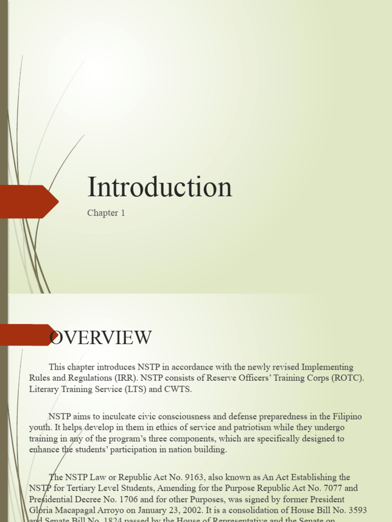 NSTP Chapter 1 Updated | PDF | Sustainability | Community