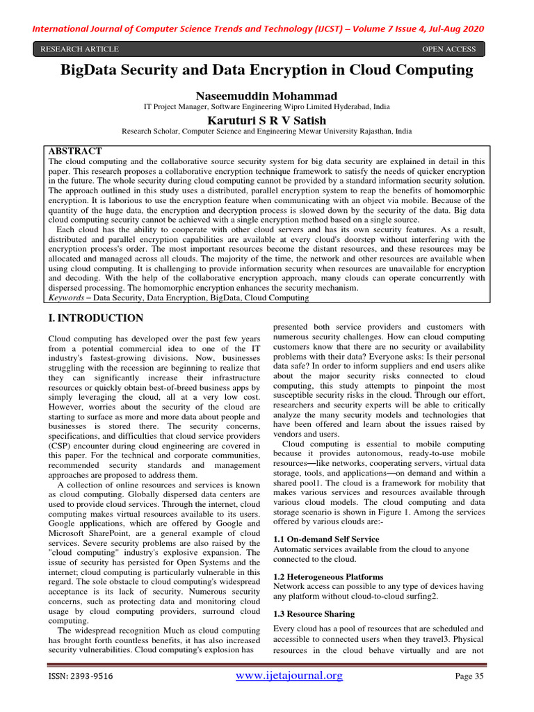 Ijeta V7i4p7 | PDF | Cloud Computing | Security