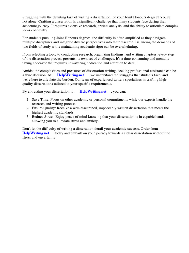 Dissertation Joint Honours | PDF | Job Satisfaction | Micro Rna