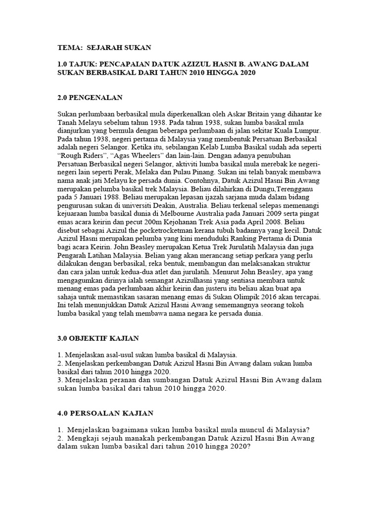 Proposal Sejarah KK | PDF