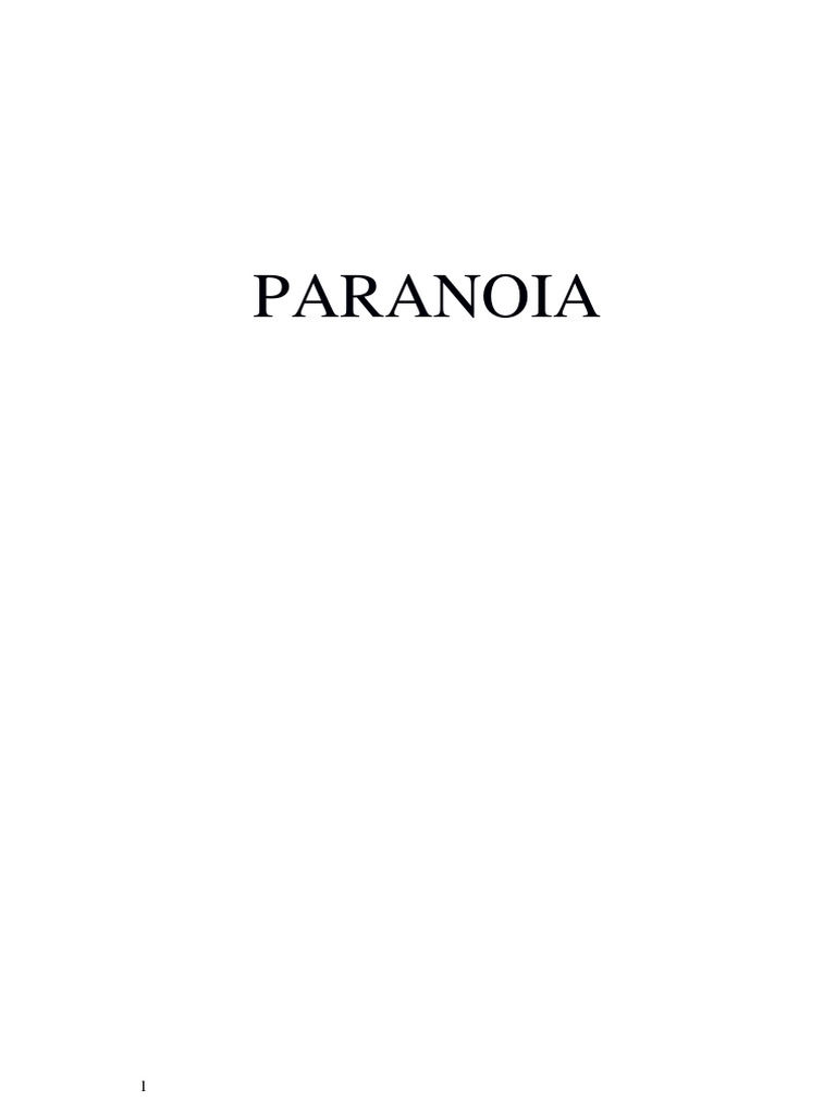 Paranoia | PDF | David