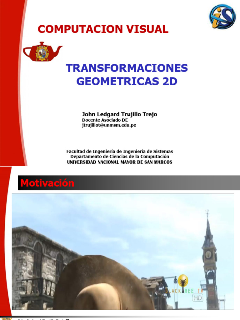 Sem5_Transformaciones Geométricas 2D | PDF | Matriz (Matemáticas ...