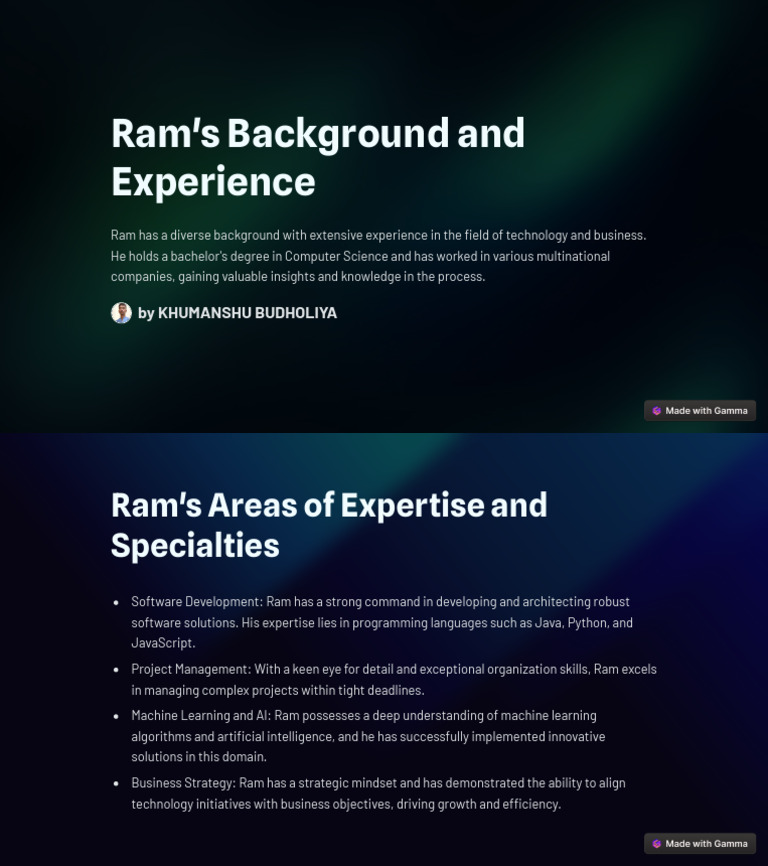 Rams Background and Experience | PDF