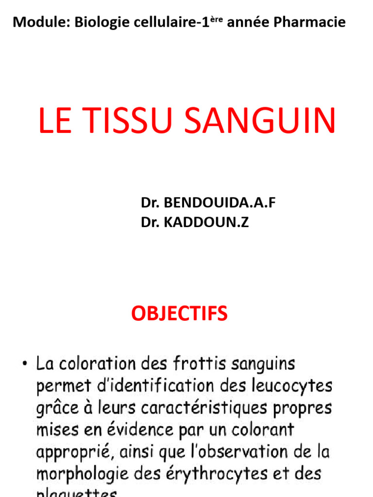 TPN°6 Tissu Sanguin | PDF | Globule blanc | Médecine clinique