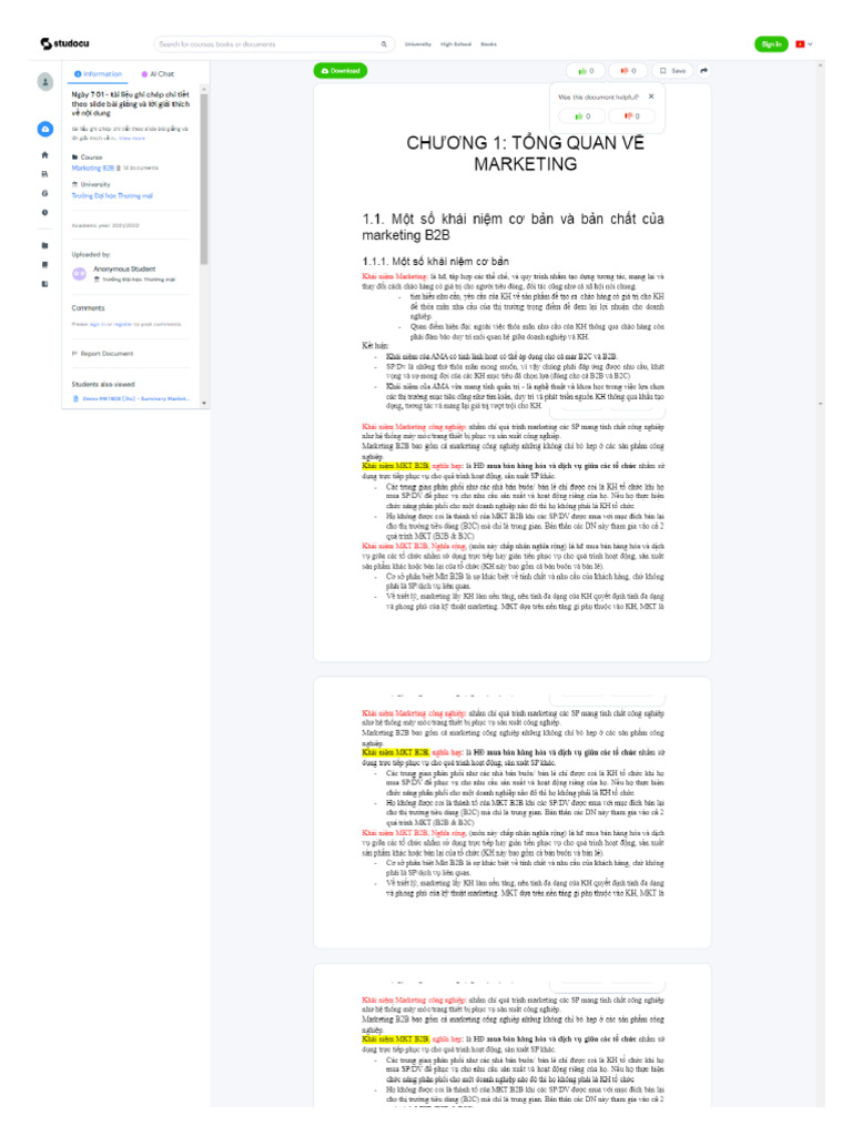 Screencapture Studocu Vn Document Truong Dai Hoc Thuong Mai Marketing b2b Ngay 7 01 Tai Lieu Ghi ...