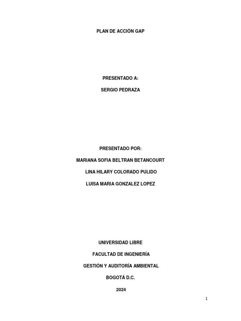 Informe GAP | PDF | Planificación | Auditoría Informe GAP | PDF | Planificación | Auditoría