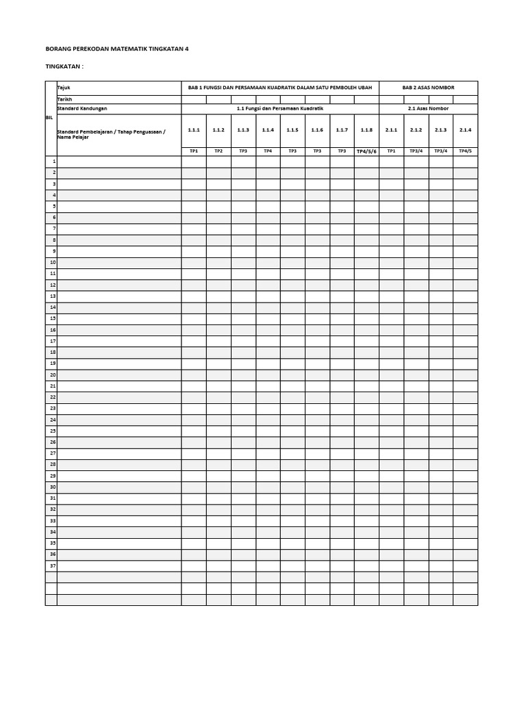 Rekod Pbd Ting 4 | PDF