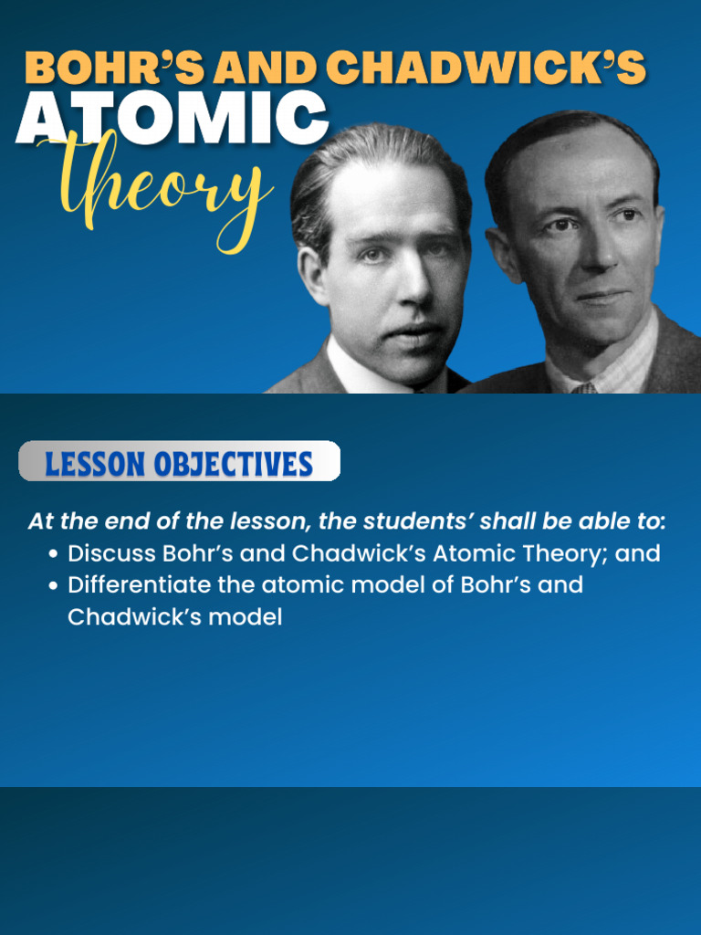 Bohr and Chadwick | PDF | Neutron | Atoms