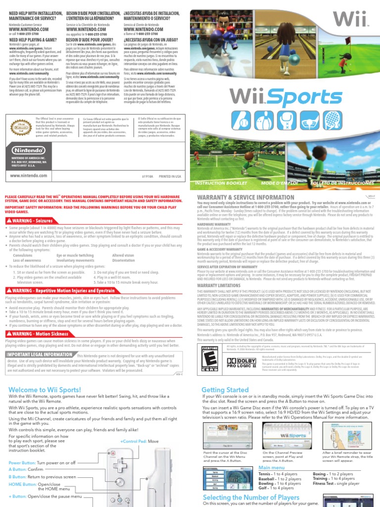 Wii Sports | PDF | Wii | Lanzador