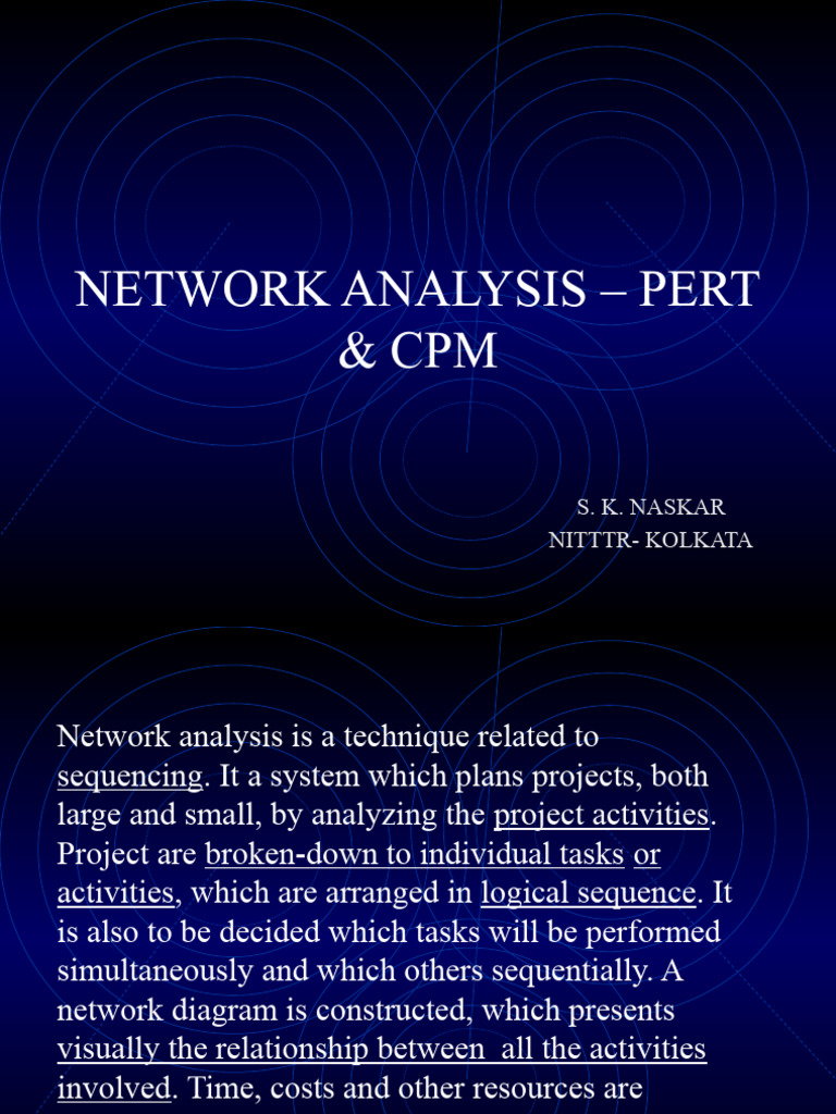 Network Analysis - Pert & CPM | PDF | Analysis | Statistical Theory