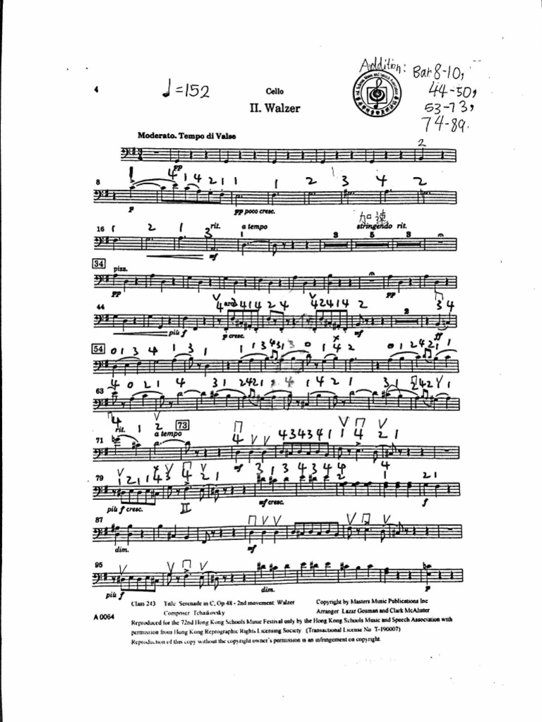 Walzer Cello | PDF
