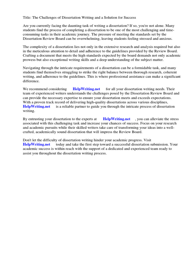 Dissertation Review Board | PDF | Thesis | Expert