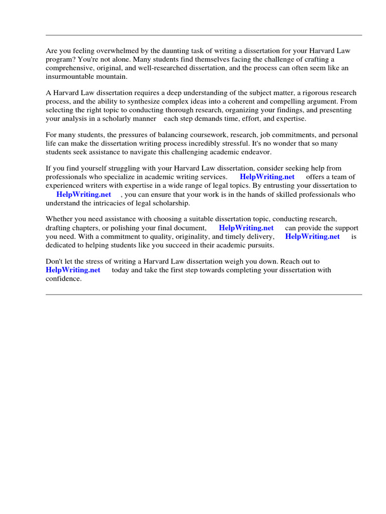 Harvard Law Dissertation Topics | PDF | Thesis | Rape