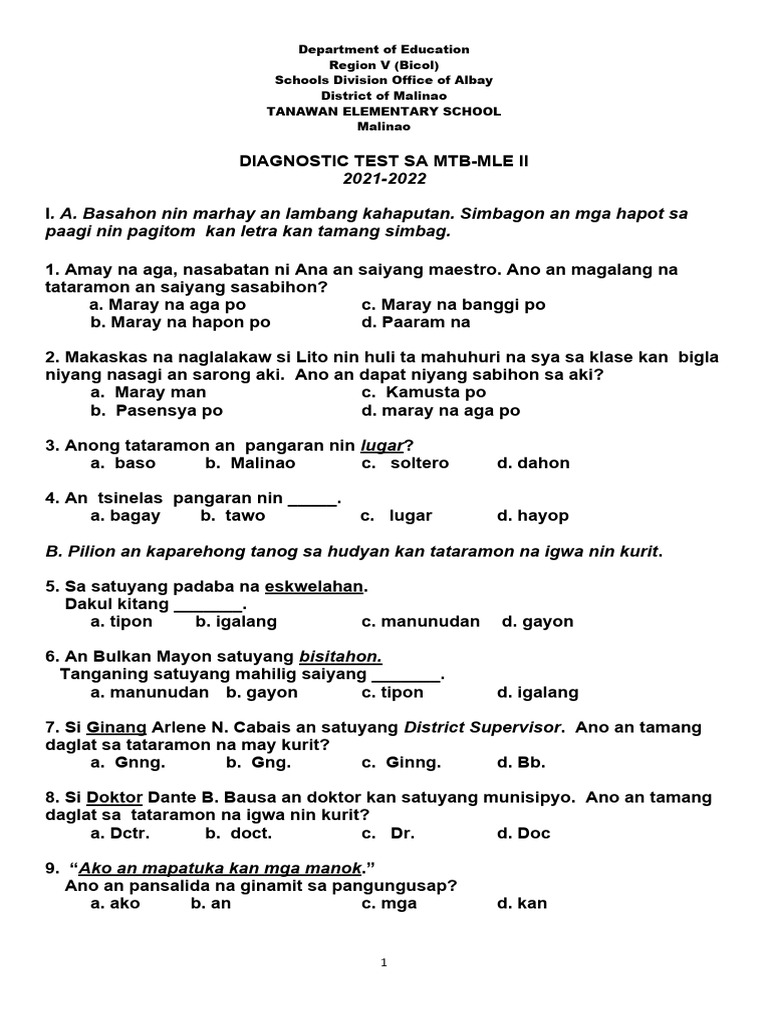 MTB-MLE 2 - Edited | PDF
