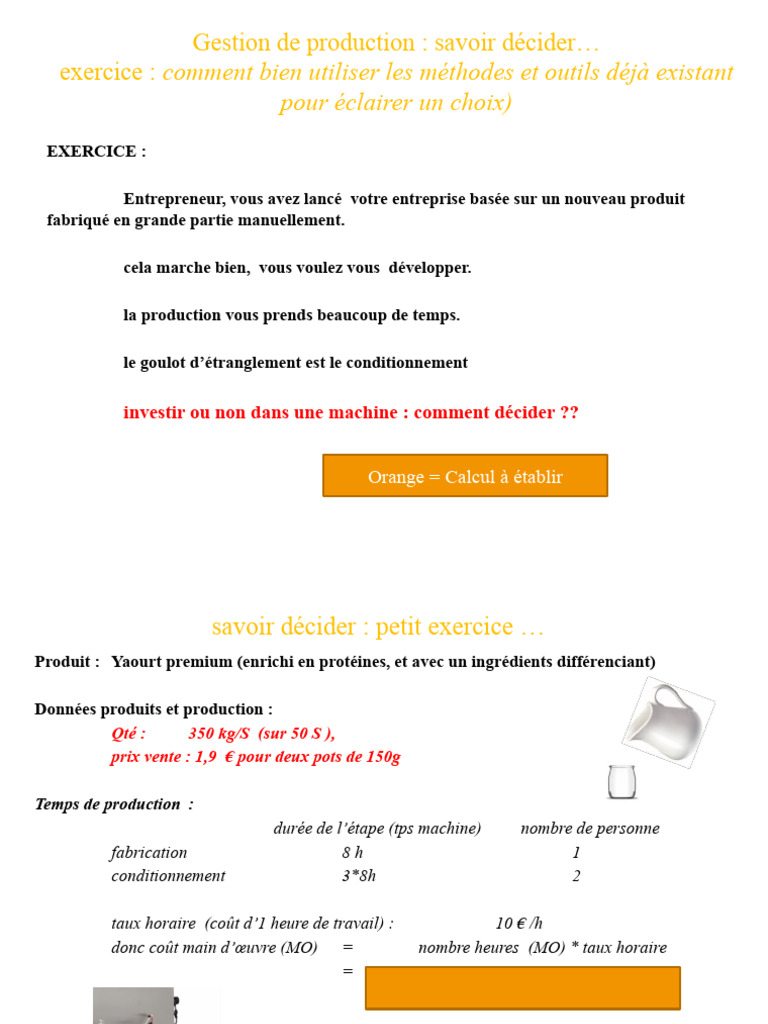 GP Exercice Calcul de Rentabilité Dun Investissement | PDF | Investir | Économie