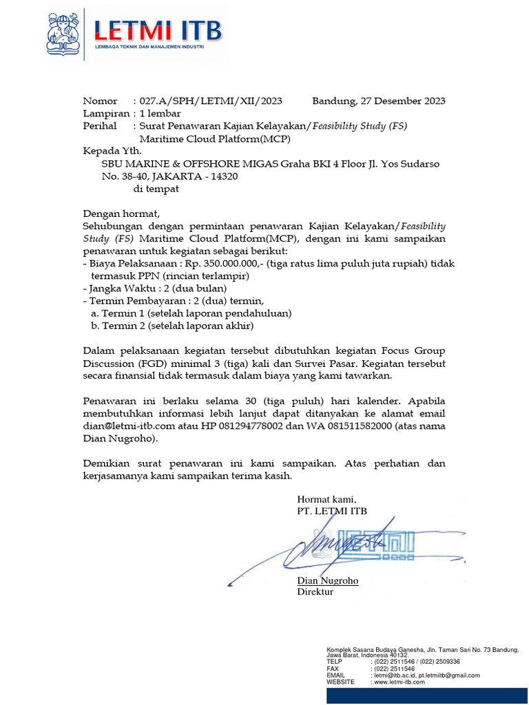 Penawaran Marine Cloud Nego R3 | PDF